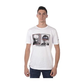 Daniele Alessandrini Homme, Tops, Blanc, Taille: XL Maglia Pop Art Manifesto St