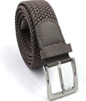 LisaModa Herren Stretch Flechtg&uuml;rtel LM1000 Stretchg&uuml;rtel Stoffg&uuml;rtel Viele Farben (Schlamm, 145-160)