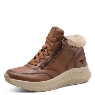 Tamaris Comfort baskets montantes femme avec fermeture &eacute;clair et fausse fourrure, Cognac, 39 EU