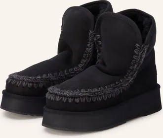 Mou Mou Plateau-Boots schwarz