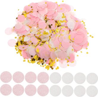 Soimiss Rundes Konfetti Papier Ballon Füller Deko Punkte Hellrosa Party Tischstreu Geburtstag Hochzeit Feier