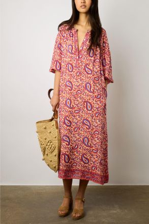 Gerard Darel Robe longue fluide imprim&eacute;e - EVAN - Nude