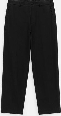 Arket Lockere Hose Aus Baumwolle Und Lyocell -Schwarz