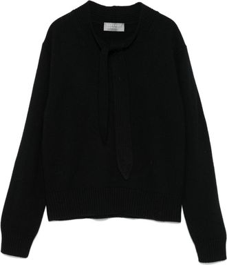 Margaret Howell Pullover mit Schleifenkragen - Schwarz