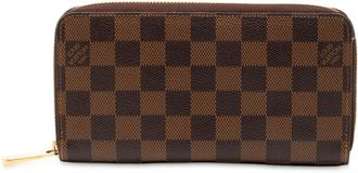 Louis Vuitton Portemonnaie - Damier Ebene Zippy Long Wallet - Gr. unisize - in Braun - f&uuml;r Damen