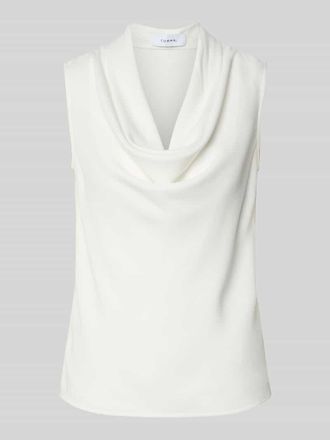 Comma Top mit Wasserfall-Ausschnitt