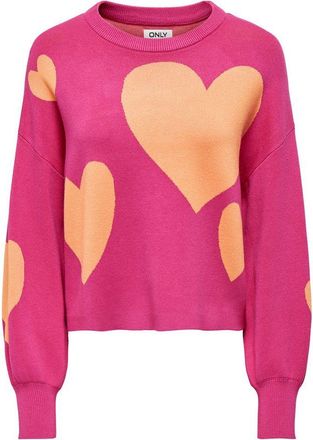 Only Strickpullover ONLMONTANA LS JQ O-NECK CC KNT mit Rippb&uuml;ndchen