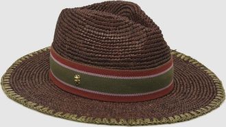 CLARIS VIROT Chapeau Fedora Raphia Thymaroise