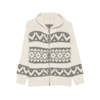 PESERICO Strickjacke aus Alpaka-Mischgarn mit Paillettenbesatz - - Knitwear - Damen - Mehrfarbig - XS