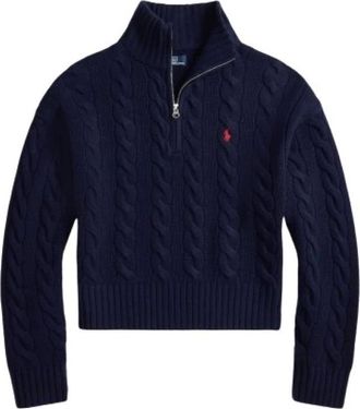 Polo Ralph Lauren Femme, Pulls, Bleu, Taille: 40 FR Pull col camionneur demi zip
