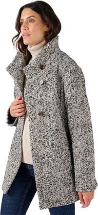 Damart Manteau mélange laine Thermolactyl Femme Noir Imprimé Taille 54