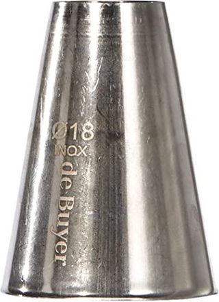 De Buyer de Buyer - Locht&uuml;lle ohne Falz aus Edelstahl 18 mm -2111.18N, Grau