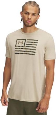 Under Armour T-Shirt &agrave; Manches Courtes Freedom Graphic pour Homme, (291) Sable du d&eacute;sert / / Bayou, Taille L
