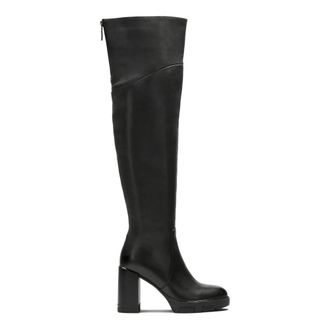 Kazar Femme, Chaussures, Noir, Taille: 35 EU Mousquetaires avec un talon large et une plateforme.Ce produit taille grand
