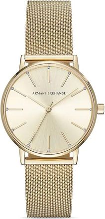 A|X Armani Exchange Runde Armbanduhr 36mm - Gold