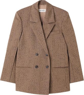 R&oacute;he Femme, Vestes, Brun, Taille: 36 FR Double Breasted Blazer