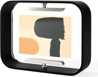 Umbra Bellwood Tischbilderrahmen, zweiseitiger Bilderrahmen für 10x15 cm Fotos, Schwarz