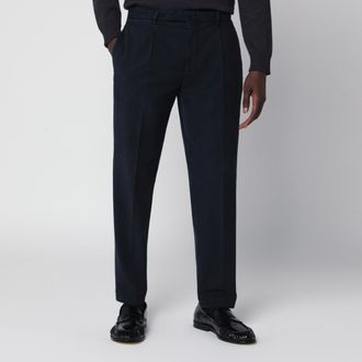 Santaniello Blue Arechi trousers in cotton blend