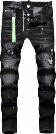 Generic Jean Homme Jeans Homme Week-End/Voyage Jean Slim Quotidien avec Passants Ceinture - Denim Extensible, Polyvalent, Confort Absolu pour Travail ou Loisi