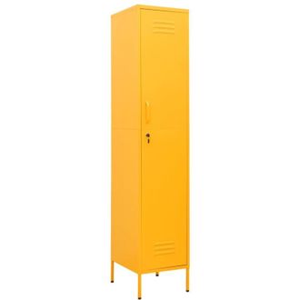 vidaXL Schlie&szlig;fachschrank Senfgelb 35x46x180 cm Stahl Vidaxl