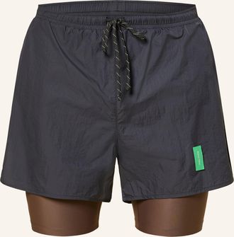 District Vision 2-In-1-Laufshorts schwarz