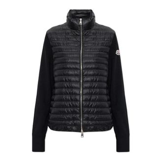 Moncler Femme, Pulls, Noir, Taille: 42 FR Padded Cardigan