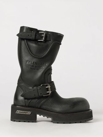 Balenciaga Bottes motardes Venom en cuir de veau &agrave; mi-mollet