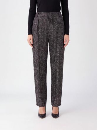 Missoni Pantalon large taille haute en viscose m&eacute;lang&eacute;e &agrave; pinces