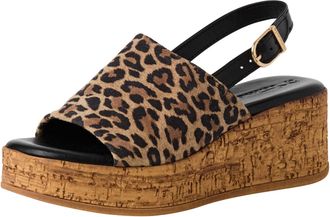 Tamaris Damen Sandalette mit Keilabsatz, braun, 40 EU