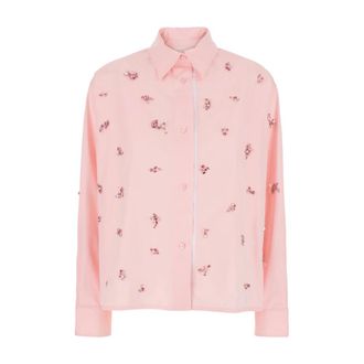 Des_Phemmes Rosa Baumwollhemd mit klassischem Kragen - - Blouses & Shirts - Damen - Rosa - M