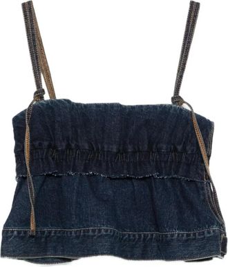 sacai Femme, Tops, Bleu, Taille: 42 FR Denim Pullover