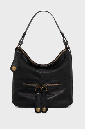 Gerard Darel Sac en cuir lav&eacute; - MIDDAY - Noir