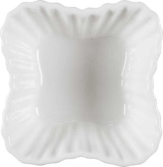 The Home Deco Factory KA0603, Textured ceramic ramekin, ideal for starters and desserts, easy to clean, dishwasher and microwave safe, 4 cm, White