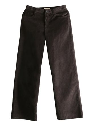 The Row corduroy straight-leg trousers - Marron
