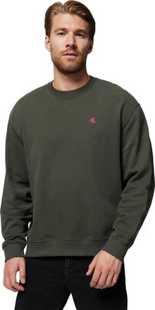 Calvin Klein Herren Ls Eu 350terry Monogram Cn Swtsh Lv04rc296g Sweatshirts, Grey(Beluga), L