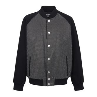 Balmain Bomberjacke mit Strass - - Jackets - Herren - Grau - M