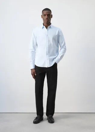 Mango Chemise 100 % coton Oxford bleu ciel - Homme - XXL - MANGO MAN