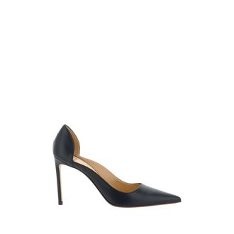 Francesco Russo Spitzer Leder Stiletto Pumps - - Shoes - Damen - Schwarzk - 36 EU