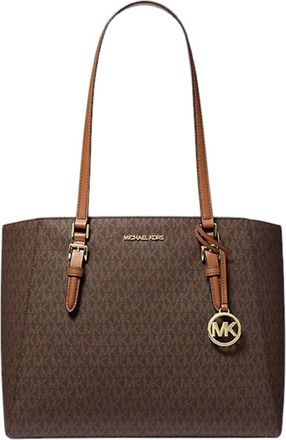 Michael Kors Charlotte Gro&szlig;e 3-in-1 Tote Crossbody Handtasche aus Leder (Braun), Braun