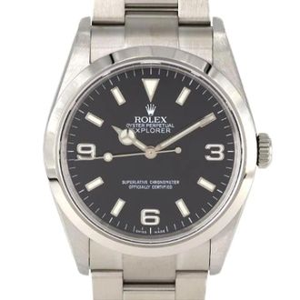 Rolex Pre-owned Explorer I Stainless Steel Automatic 114270 - Femme - Pre-owned - Noir - Taille: ONE Size