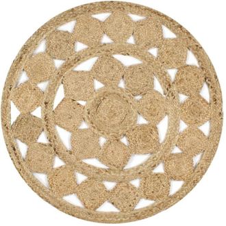 vidaXL Tapis fait &agrave; la main Jute tress&eacute;e 150 cm Vidaxl