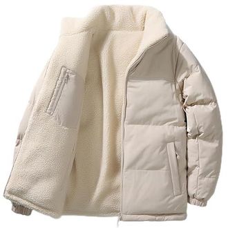 Generic Manteau dhiver r&eacute;versible avec doublure en polaire pour homme et femme - Manteau chaud d&eacute;contract&eacute; tendance avec poches - V&ecirc;tement dext&eacute;rieur conforta