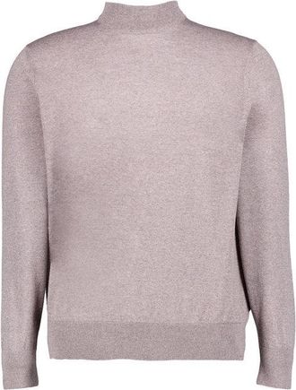 HUGO BOSS Herren Pullover braun Merinowolle unifarben