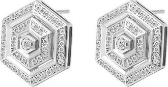 Edenly Ohrringe Hexad - Weißgold 18 Karat mit Diamanten