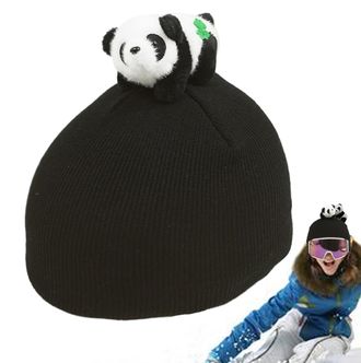 Generic Skihelm-&Uuml;berzug, warmer Motorradhelm-&Uuml;berzug, dicke Panda-Strickm&uuml;tze, Dekoration, Helm&uuml;berzug f&uuml;r M&auml;nner, Frauen, weiches Gef&uuml;hl: bequem und angenehm