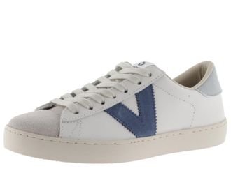 Victoria Low-Top Unisex Berlin Leder & Kontrast-Teile & Spaltleder-Zehe 1126142 f&uuml;r Erwachsene Azul 41