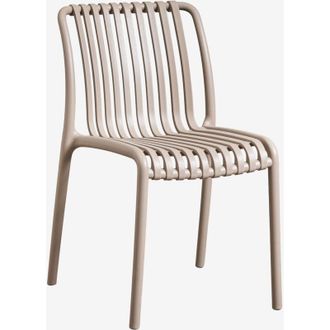 Sklum Sklum - 4er-Pack stapelbare Gartenst&uuml;hle Wendell aus Polypropylen Moka Braun