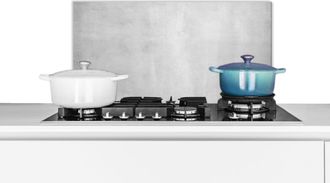 MuchoWow Spritzschutz K&uuml;che K&uuml;chenr&uuml;ckwand Alu Poster Bilder 70x30 cm Beton - Grau - Zement - Industriell - Strukturiert