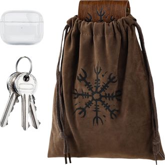 Generico Mittelalterlicher G&uuml;rtel - G&uuml;rteltasche im Vintage-Stil | Fanny Pack f&uuml;r Festival Konzert Wandern Reisen Outdoor Camping Wandern, Siehe die Beschreibu