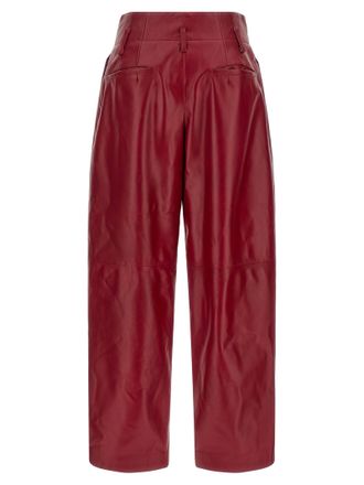 Alberta Ferretti Wide-Leg High-Waist Trousers - Red